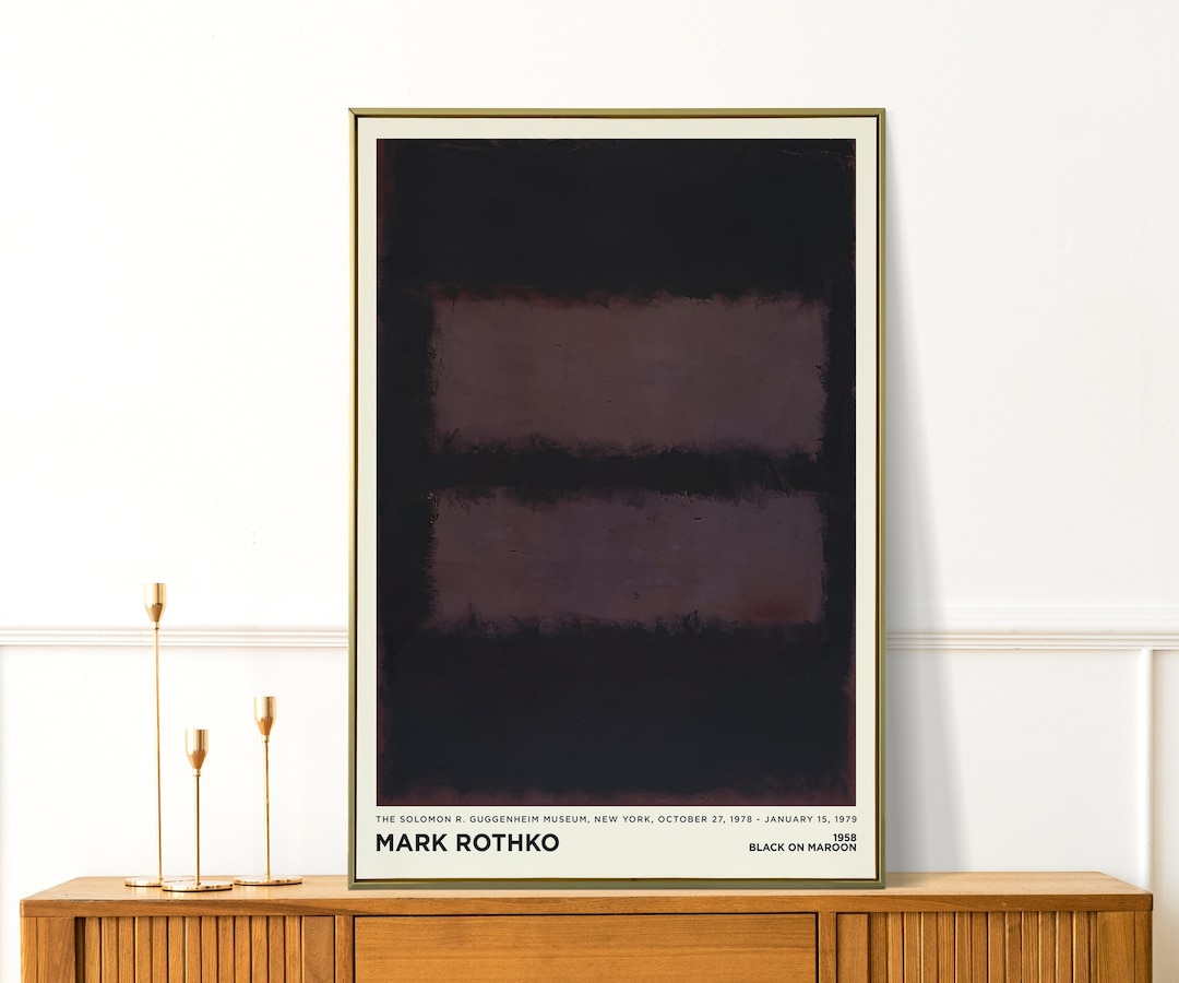 Mark Rothko Print - Dark Purple Painting Large Abstract Canvas Wall Art ...
