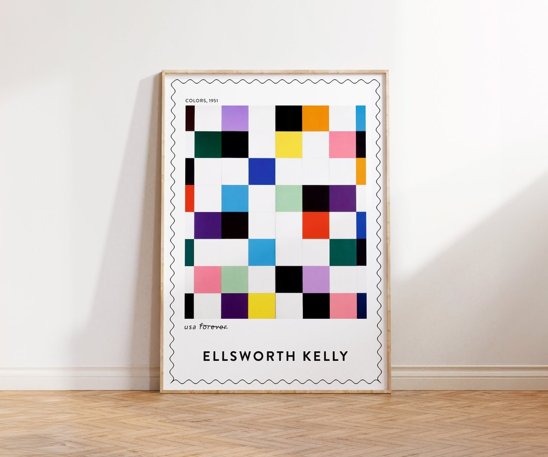 Ellsworth Kelly Prints - Rainbow Large Abstract Painting for Living ...