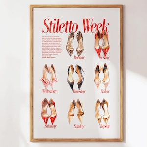 Stiletto Diaries Print - High Heels Retro Wall Art - Vintage Fashion ...