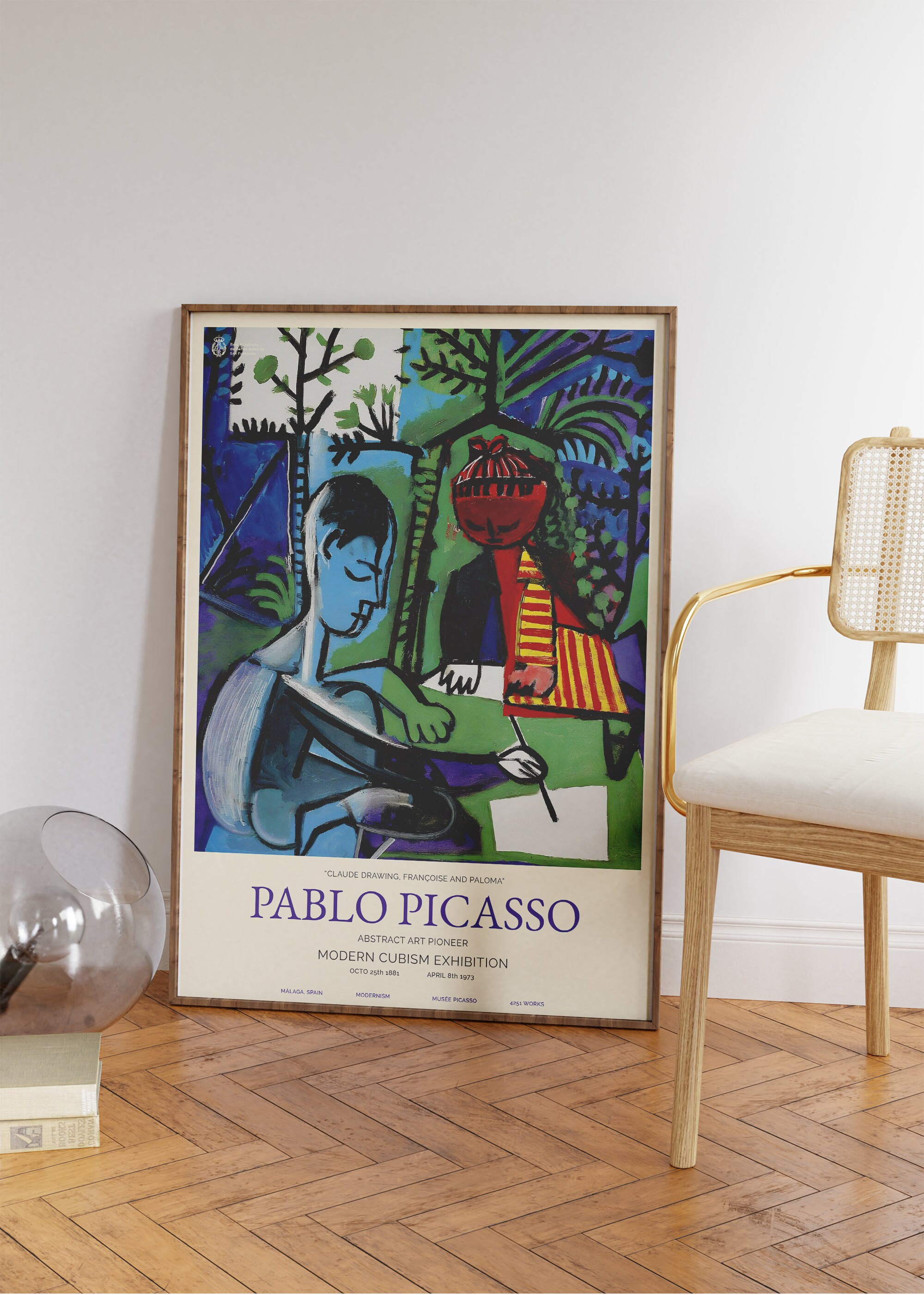 Pablo Picasso Print - Abstract Blue Painting Wall Art - Modern Famous ...