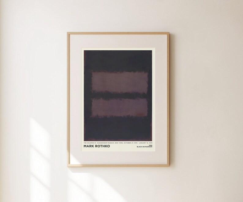 Mark Rothko Print Dark Purple Painting Large Abstract Canvas Wall Art ...