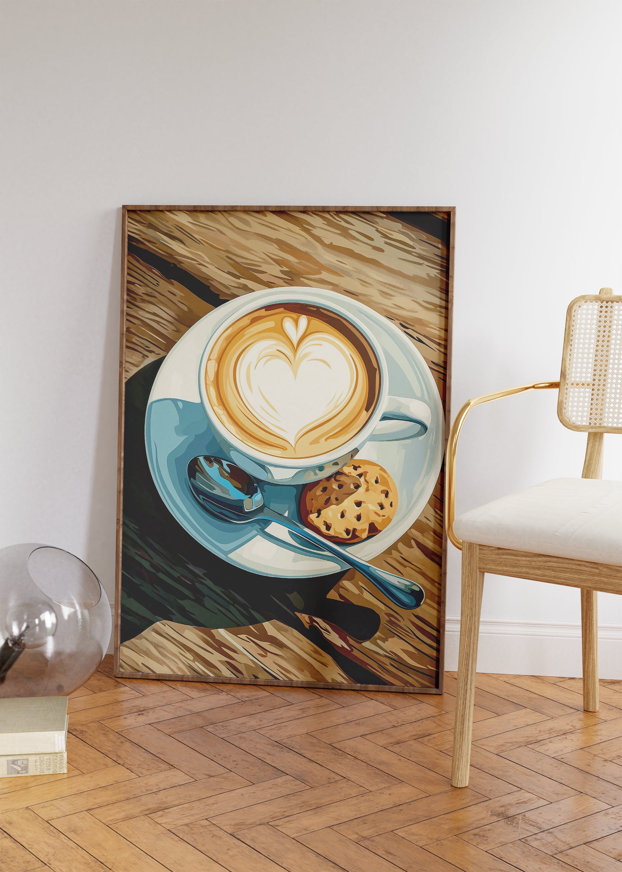 Coffee Print for Kitchen and Dining Room Decor - Vintage Latte Coffee ...