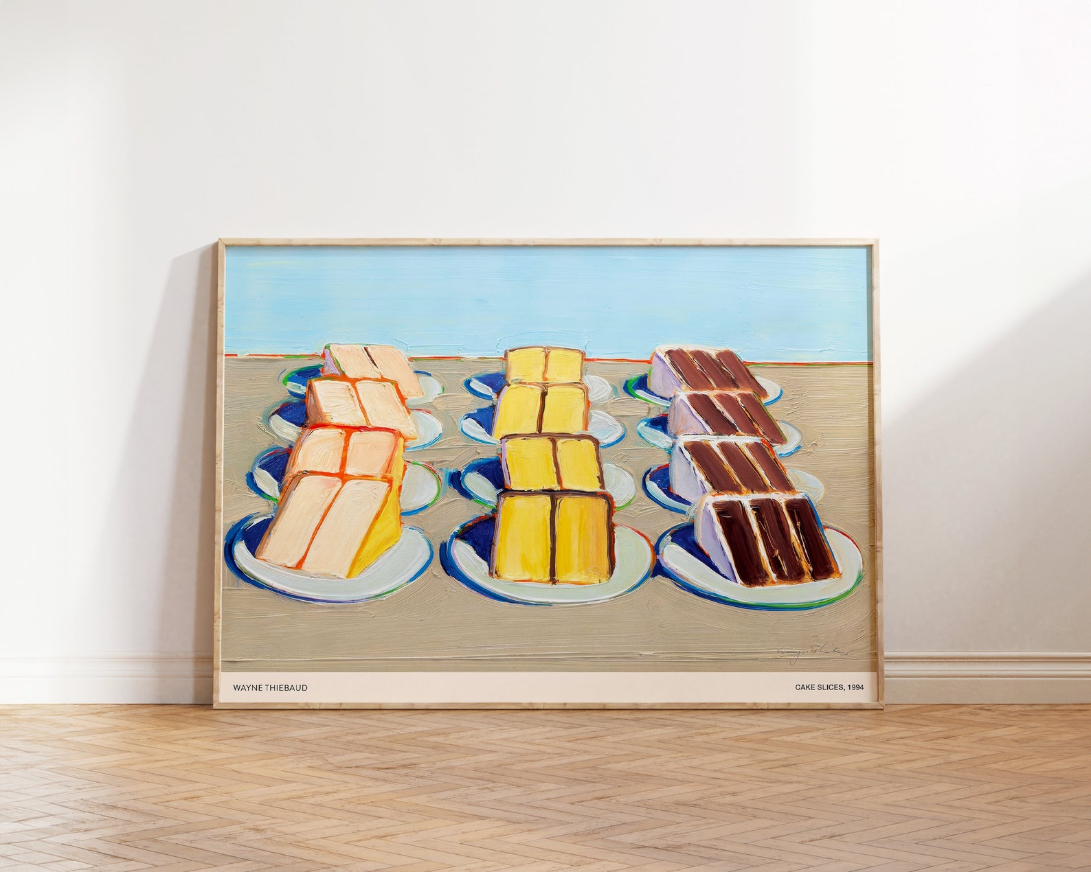 Wayne Thiebaud Print Vintage Cake Slices Painting Kitchen Wall Art and ...