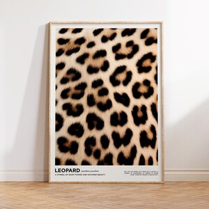 Set of 3 Leopard Prints - Retro Animal Wall Art - Fashion Prints Girly ...