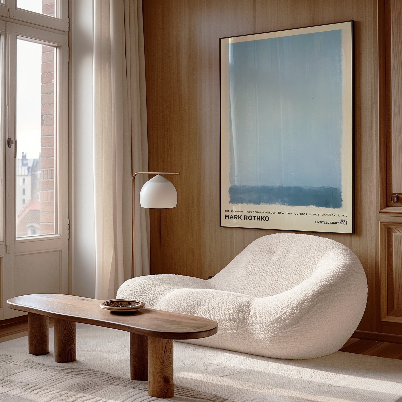 Mark Rothko Print Light Blue Beige Painting Large Abstract Wall Art for ...