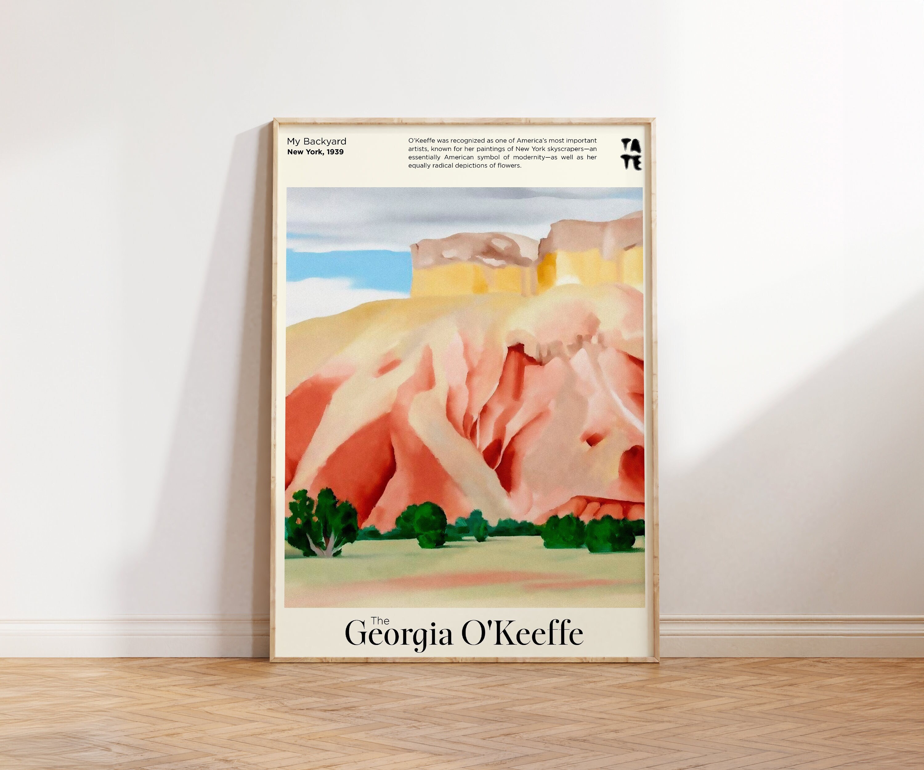Georgia O'keeffe Print - Backyard Mountain Print - Pink Hills Abstract ...