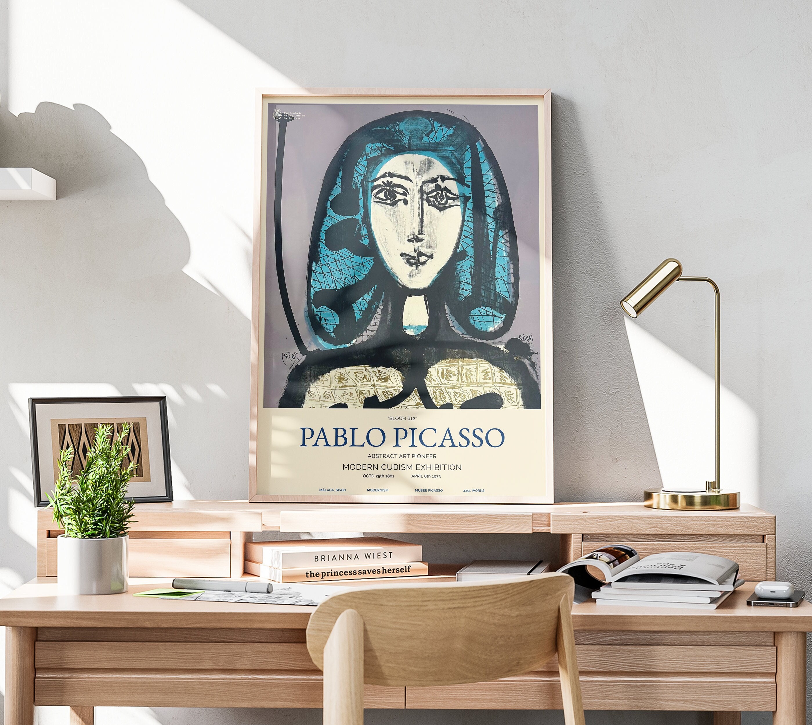 Pablo Picasso Print - Vintage Woman Portrait Wall Art - Retro Modern ...