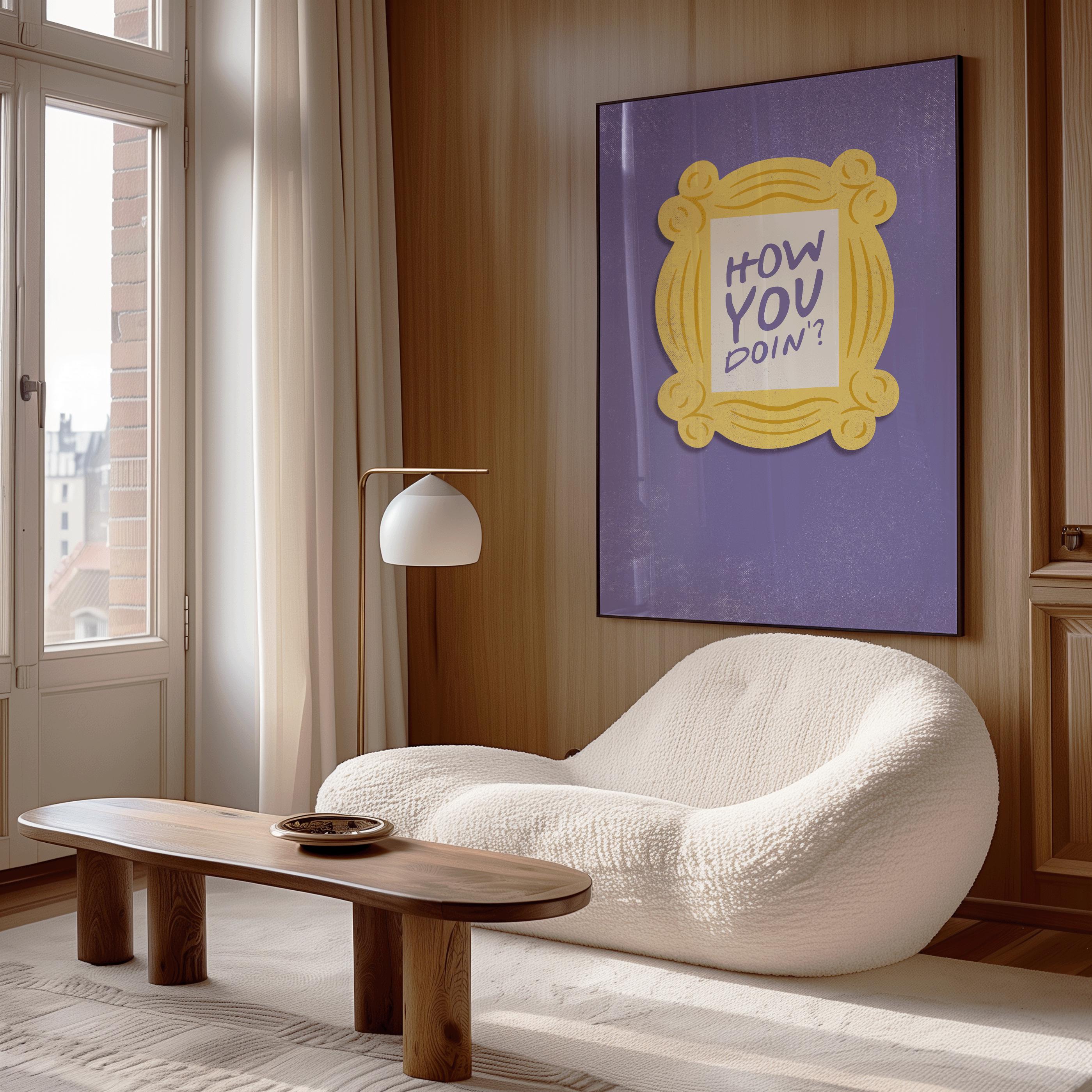 How You Doin' Poster - Friends Wall Art - Joey Friends Decor - Fun ...