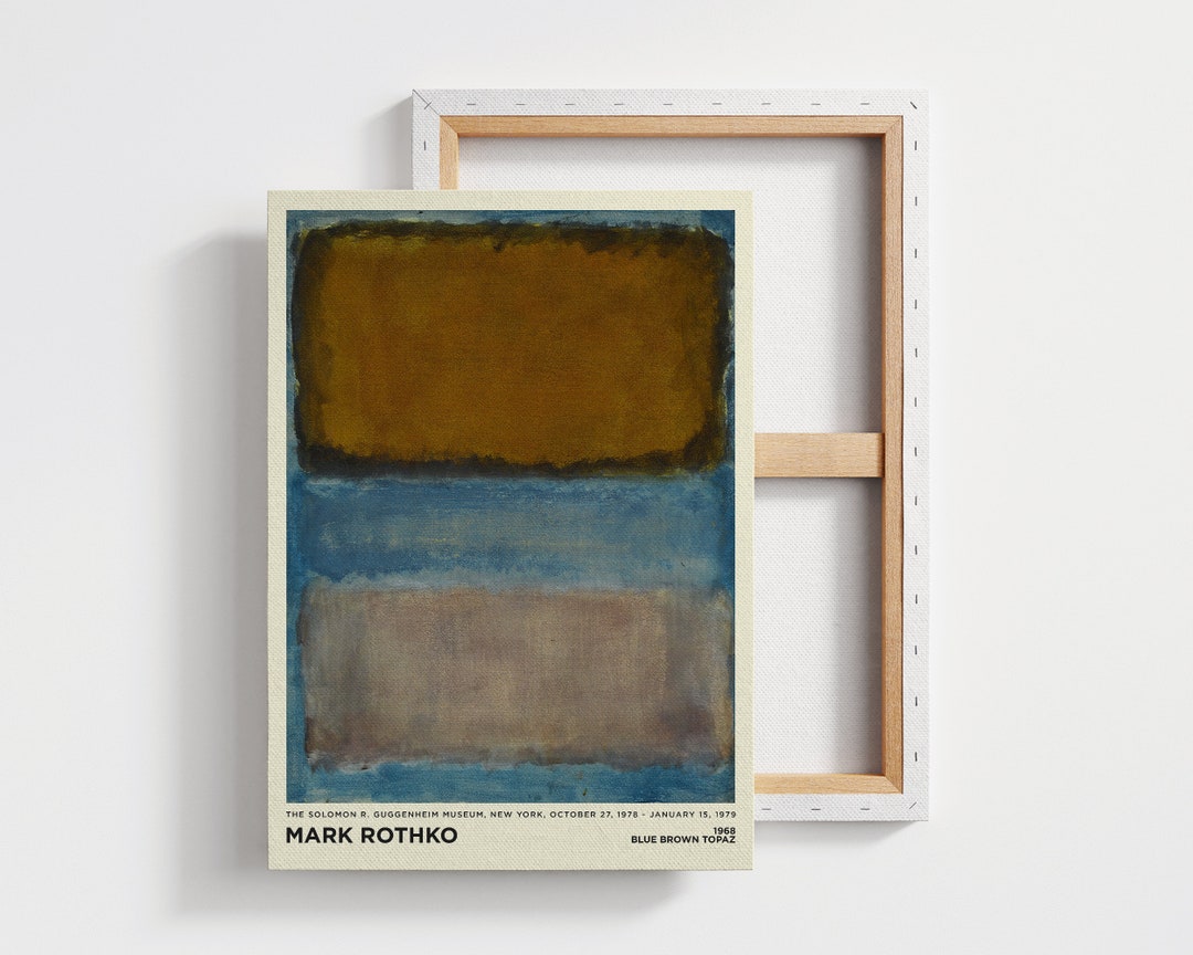 Mark Rothko Print - Brown Blue Gray Painting Large Canvas Abstract Wall ...