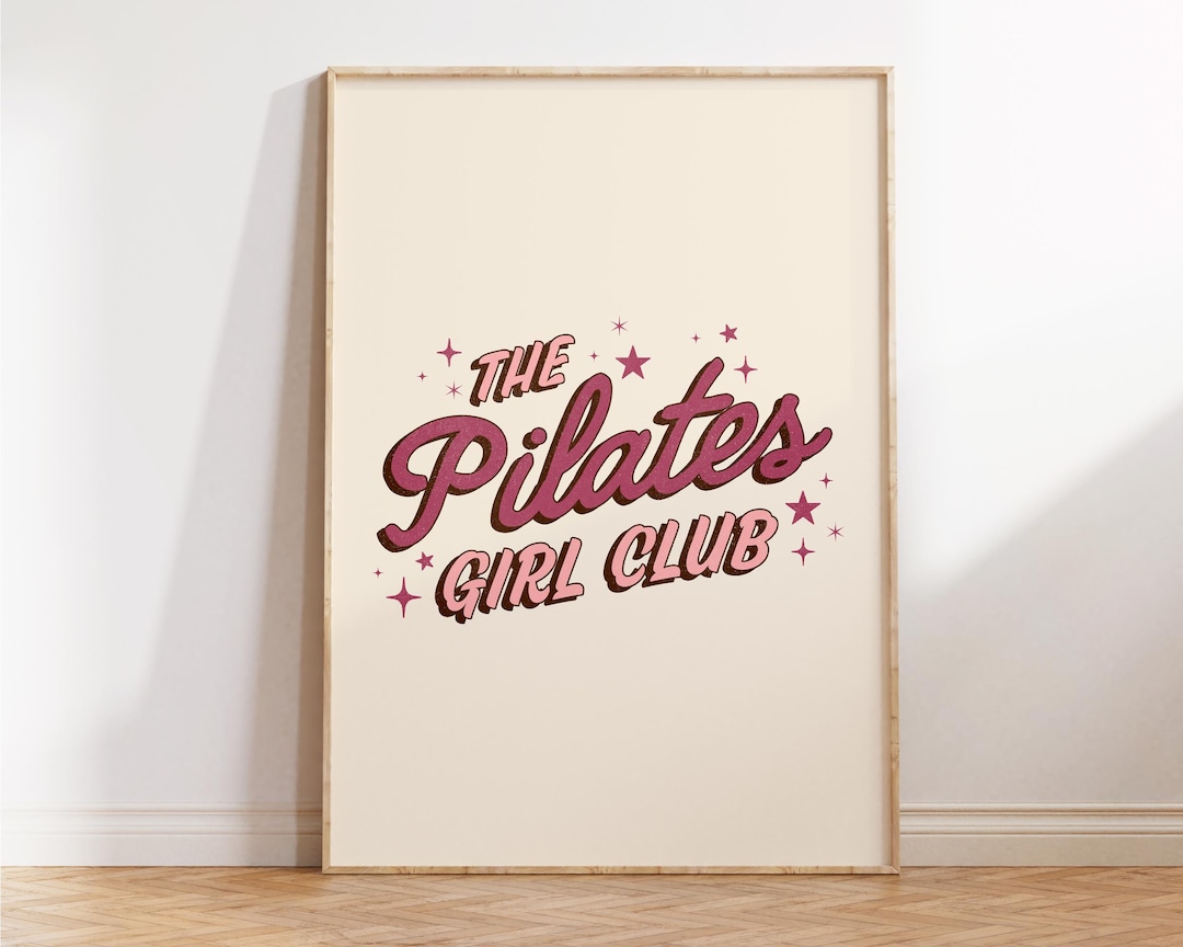 Girly Pilates Club Print - Cute Pilates Wall Art - Aesthetic Pilates ...
