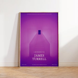 James Turrell Print - Purple Stairs Poster - Contemporary Modern Wall ...