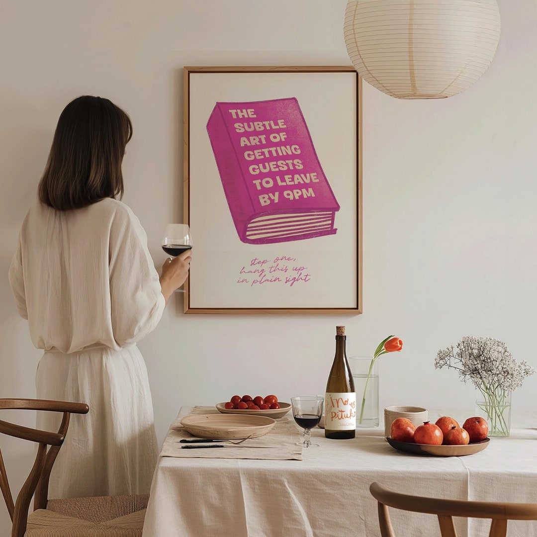 Book Print - Funny and Sarcastic Wall Art - Trendy Preppy Decor for ...