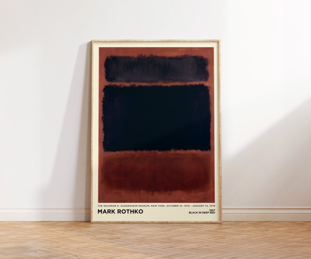 Mark Rothko Print - Black Red Painting Large Abstract Wall Art for ...