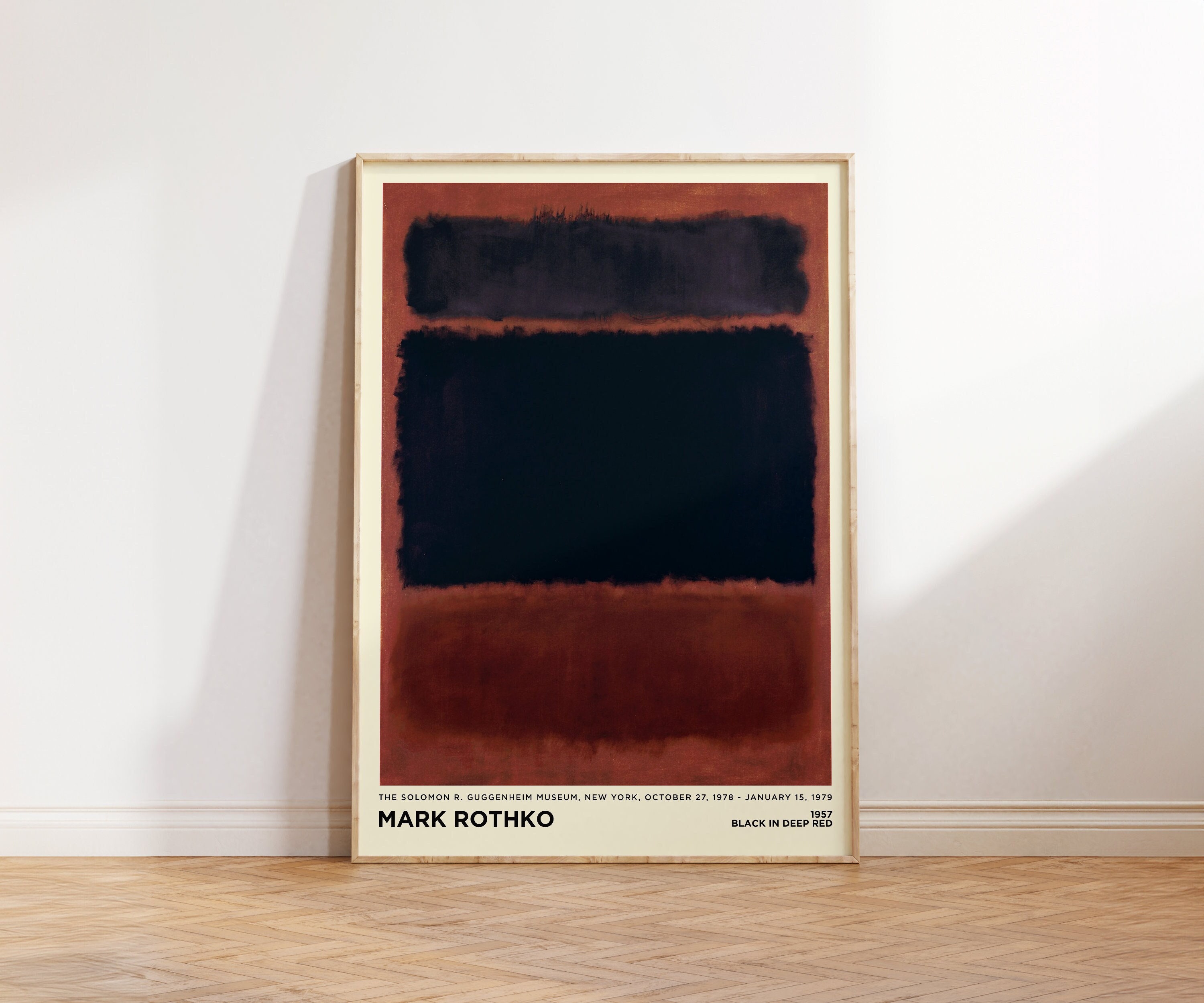 Mark Rothko Print Black Red Painting Large Abstract Wall Art for Living ...