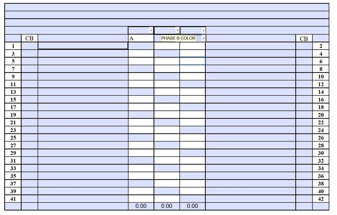 Fillable PDF 3-phase Electrical Panel Schedule That Calculates! - Etsy