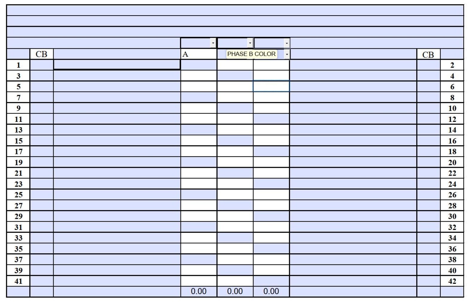 Fillable PDF 3-phase Electrical Panel Schedule That Calculates! - Etsy
