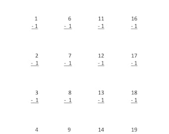 Kindergarten Math Worksheets. Cut and Paste Subtraction. Distance ...