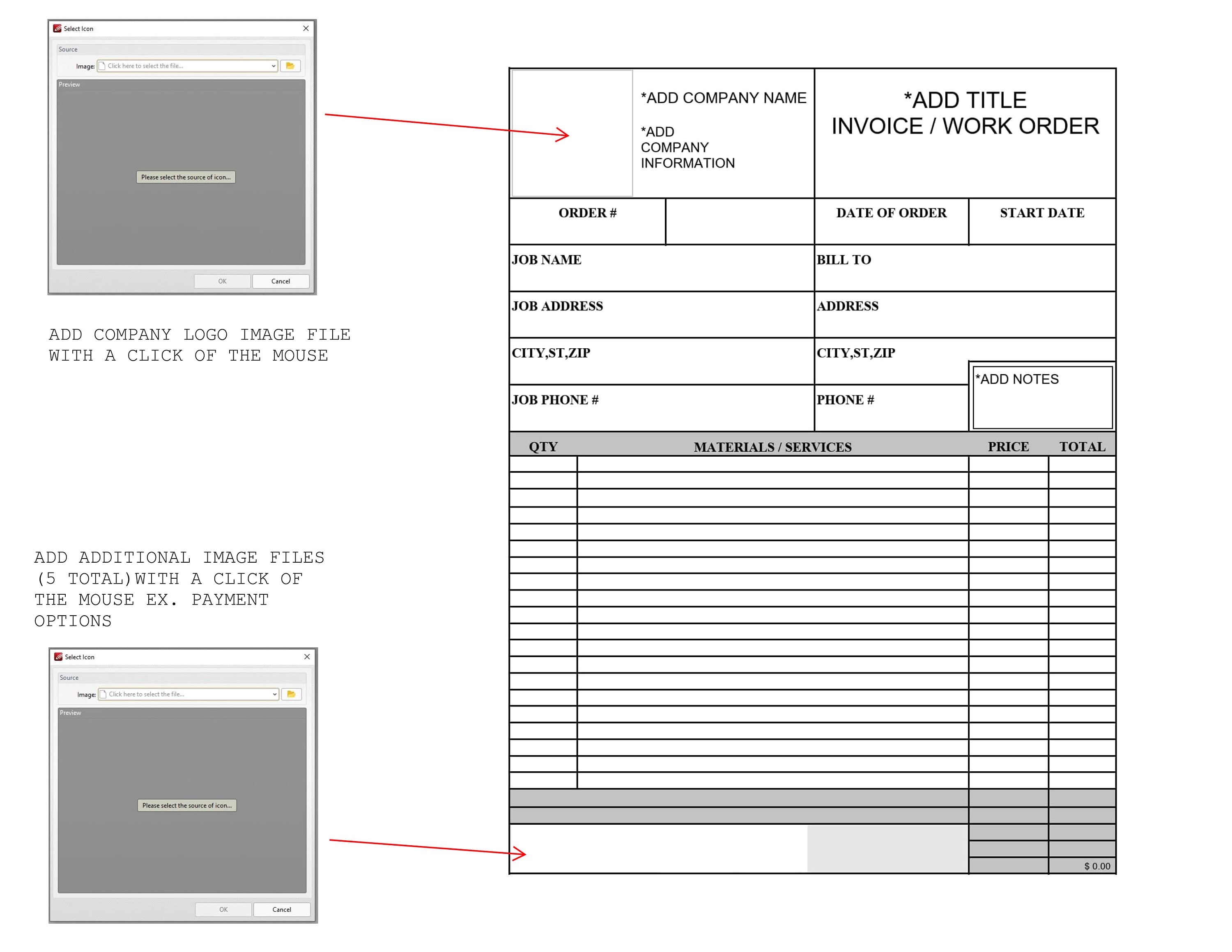 Simple Fillable PDF Quote, Work Order, Invoice Form - Etsy