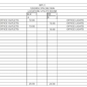 Fillable PDF 1-phase Electrical Panel Schedule That Calculates! - Etsy