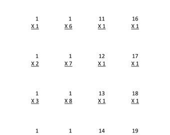 Multiplication 1-minute Drill: 10 Math Worksheets With Answers (PDF) - Etsy