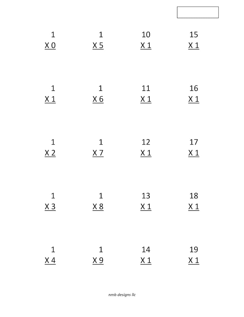 Math Worksheets - Multiplication - Etsy