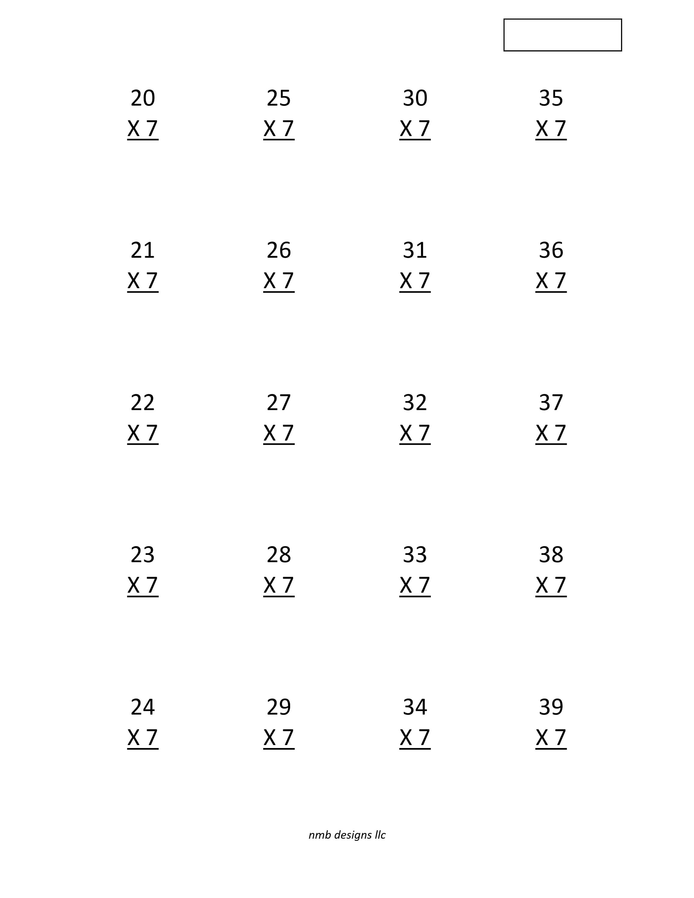 Math Worksheets - Multiplication - Etsy