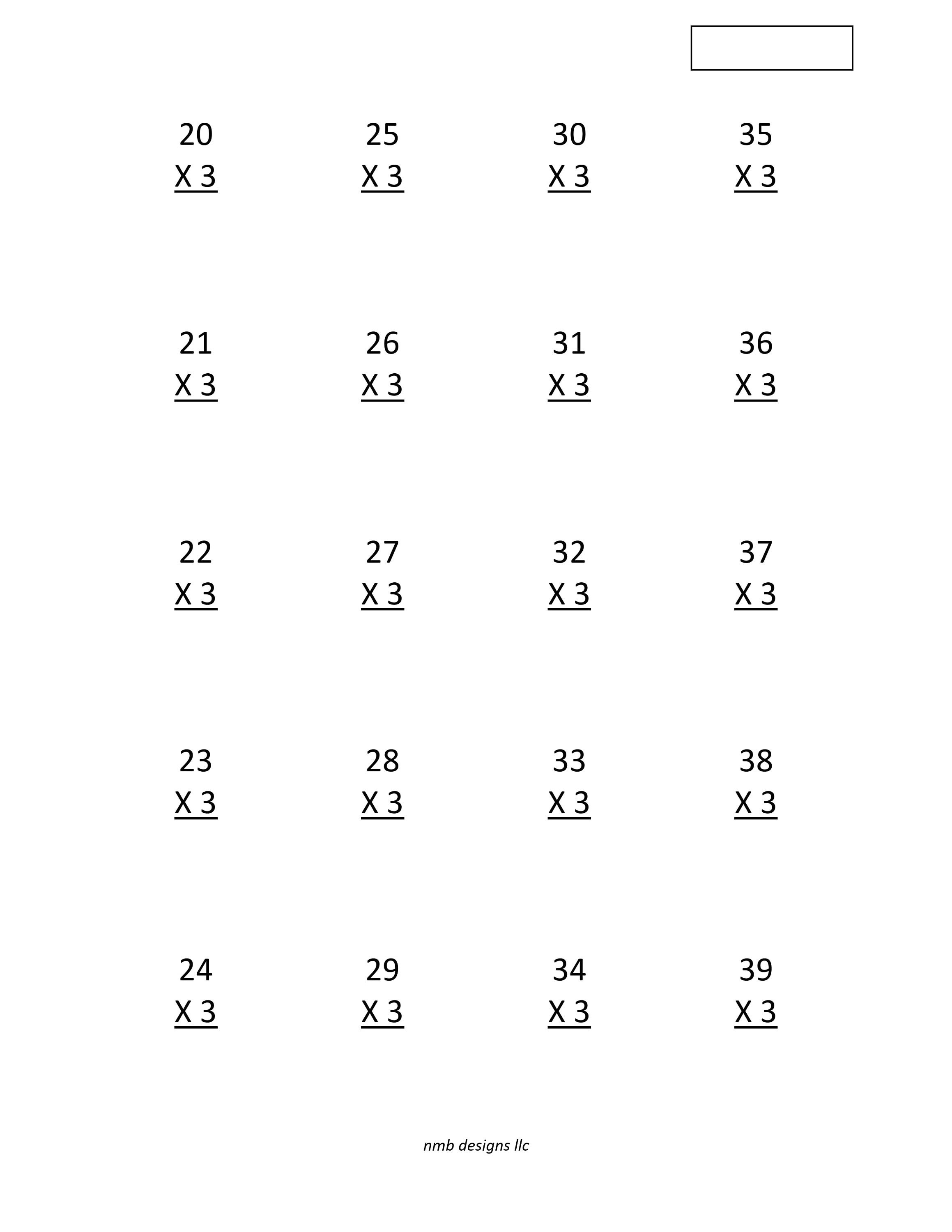 Math Worksheets - Multiplication - Etsy