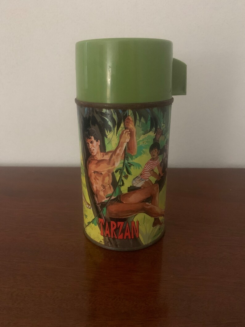 1966 Aladdin Tarzan Metal Lunch Box With Thermos and Lid - Etsy
