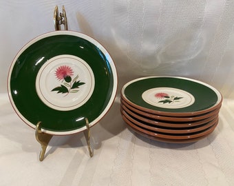 Vintage Stangl Pottery Thistle Pattern Creamer Sugar Set Lid Pink Green ...