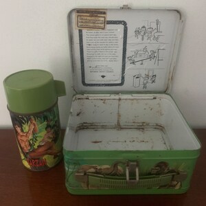 1966 Aladdin Tarzan Metal Lunch Box With Thermos and Lid - Etsy