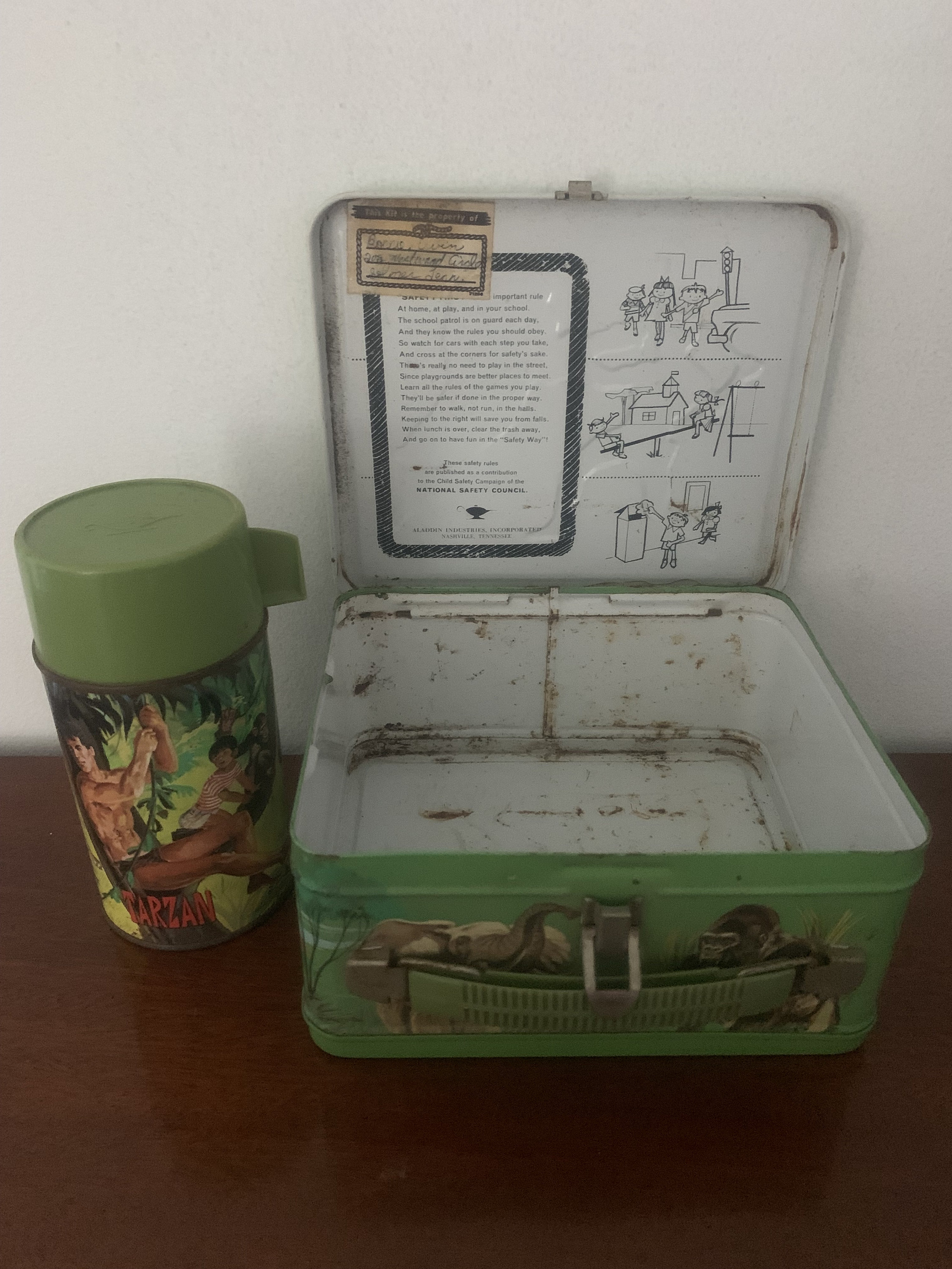 1966 Aladdin Tarzan Metal Lunch Box With Thermos and Lid - Etsy