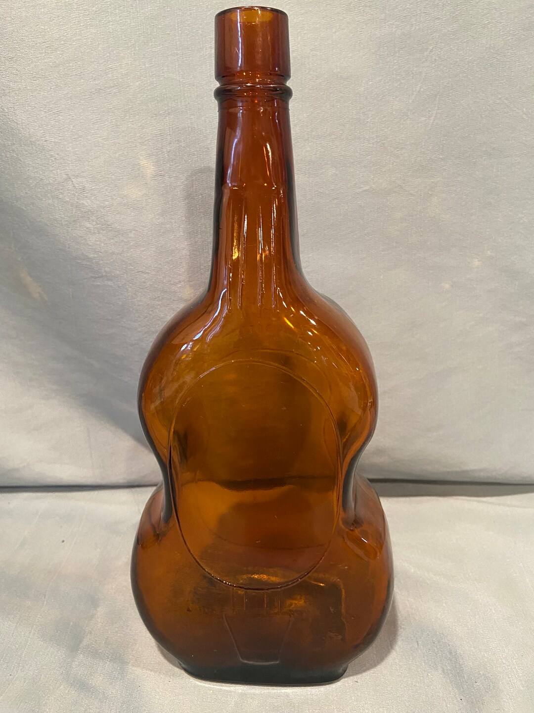 Amber Glass Fiddle Decanter - Etsy