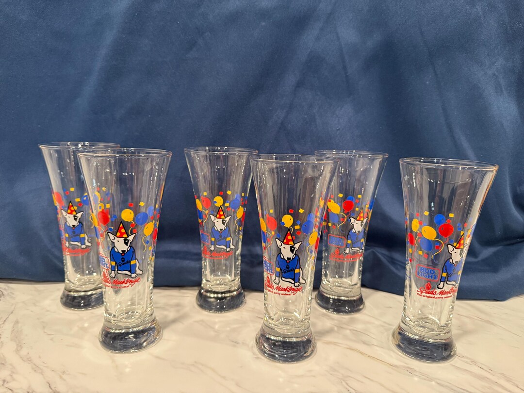 Spuds Mackenzie Pilsner Glasses - Etsy