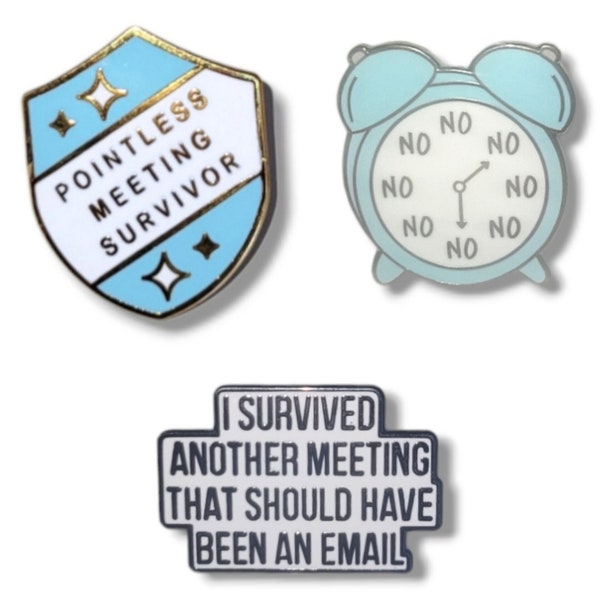 Pointless Meeting Survivor Pin - Etsy