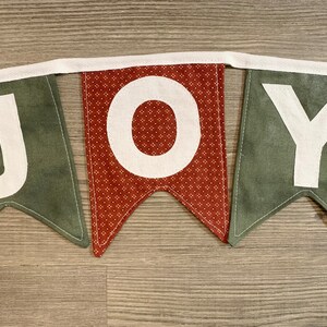 Custom Fabric Joy Banner, Fabric Merry Christmas Bunting- Sustainable ...