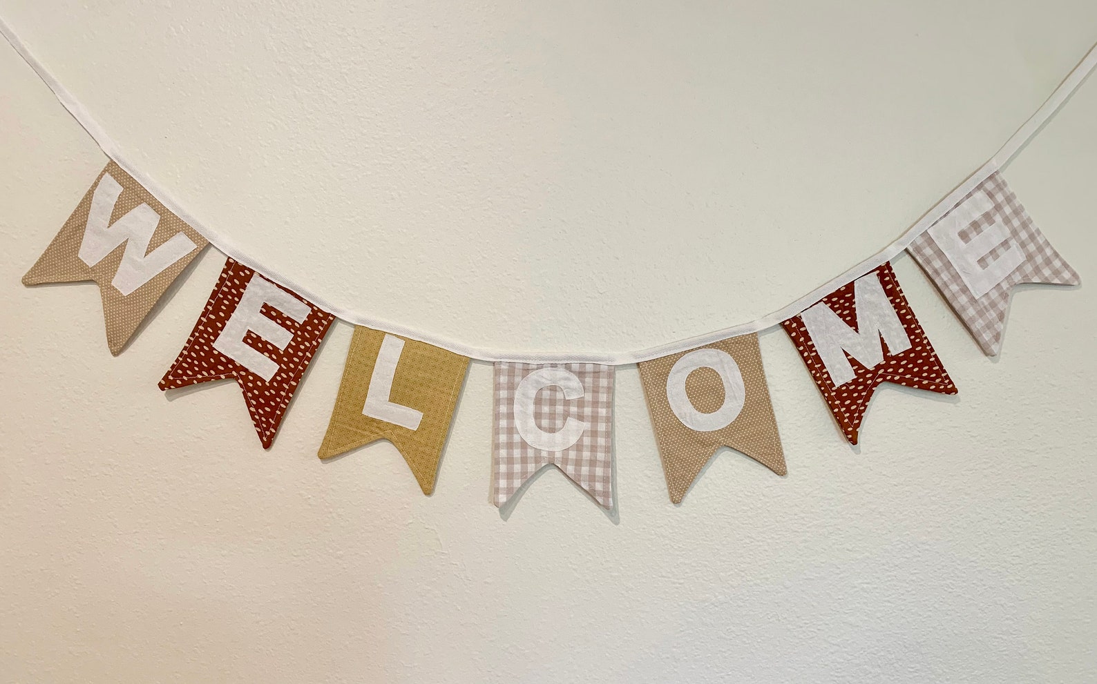 Custom Fabric Welcome Bunting Banner Sustainable Reusable - Etsy
