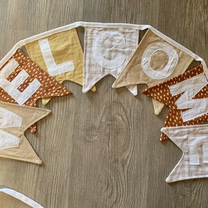 Custom Fabric Welcome Bunting Banner Sustainable Reusable - Etsy