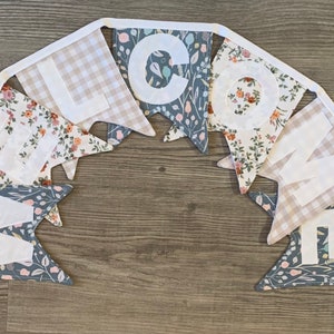 Custom Fabric Welcome Bunting Banner- Sustainable Reusable Decor ...