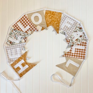 Custom Fabric Welcome Autumn Banner, Hello Fall Bunting, Happy Fall ...
