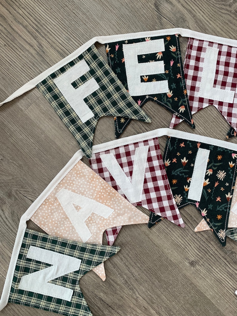 Custom Fabric Feliz Navidad Banner Fabric Spanish Holiday - Etsy