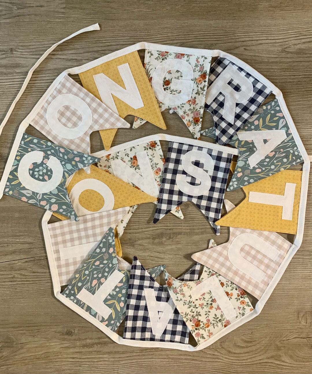 Custom Fabric Congratulations Banner, Congrats Bunting- Sustainable ...