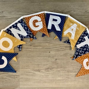 Custom Fabric Congratulations Banner, Congrats Bunting- Sustainable ...