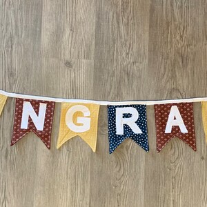 Custom Fabric Congratulations Banner, Congrats Bunting- Sustainable ...