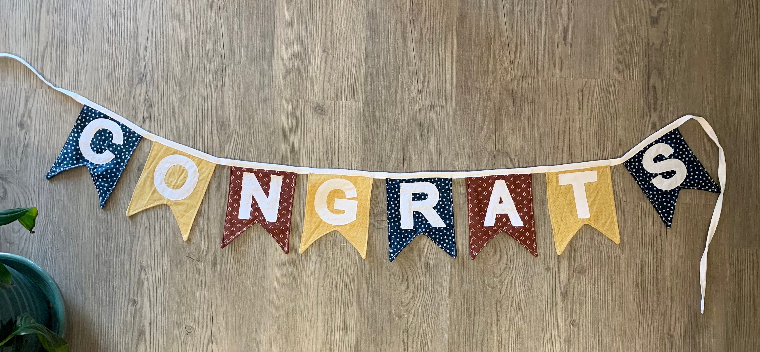 Custom Fabric Congratulations Banner, Congrats Bunting- Sustainable ...
