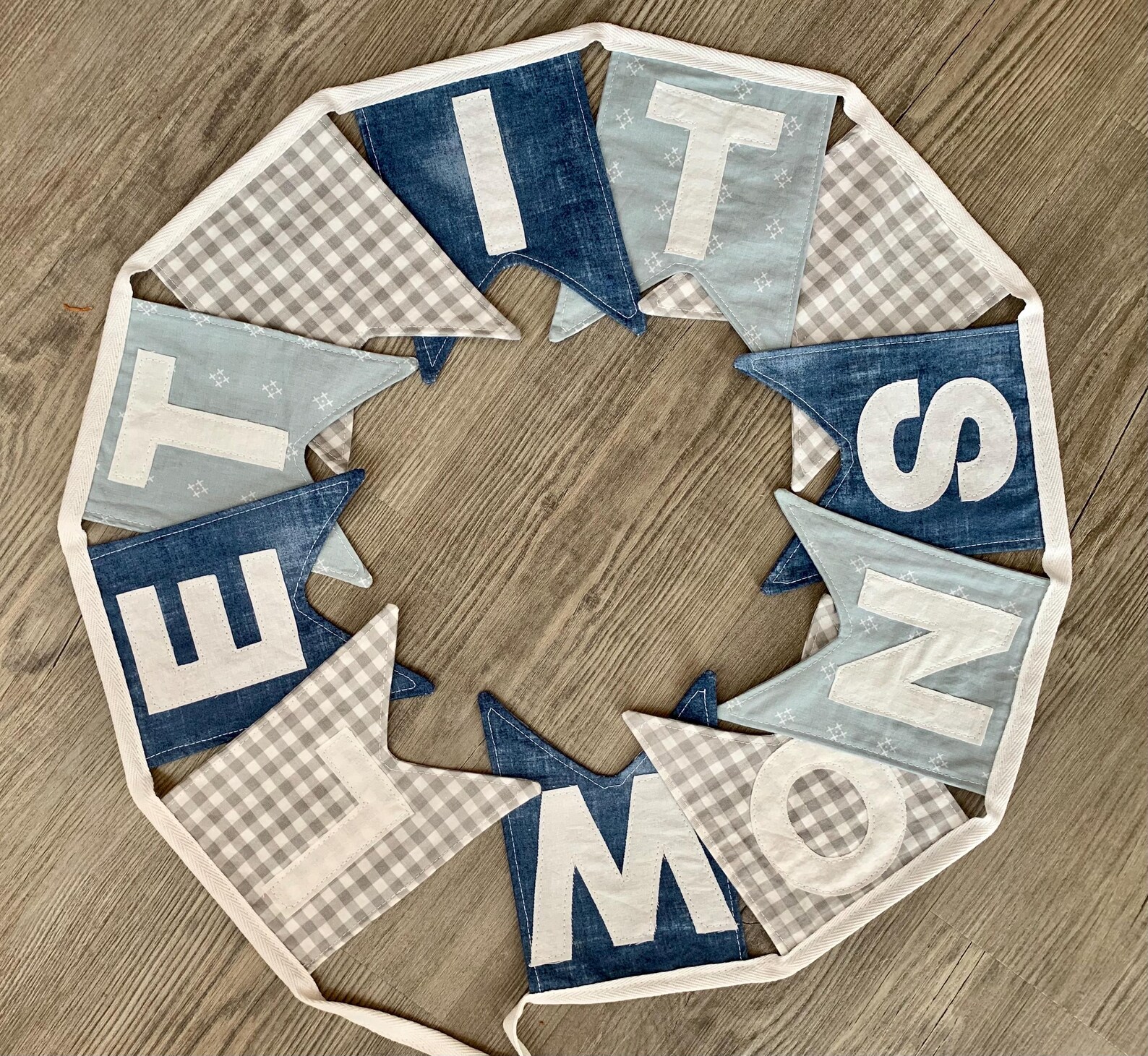 Custom Fabric Joy Banner, Fabric Merry Christmas Bunting- Sustainable ...