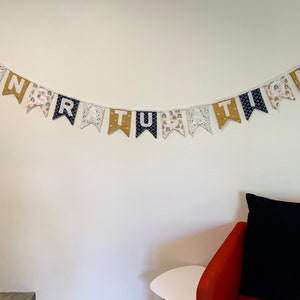 Custom Fabric Congratulations Banner, Congrats Bunting- Sustainable ...