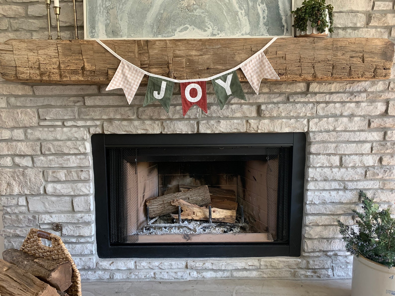 Custom Fabric Joy Banner Fabric Merry Christmas Bunting - Etsy