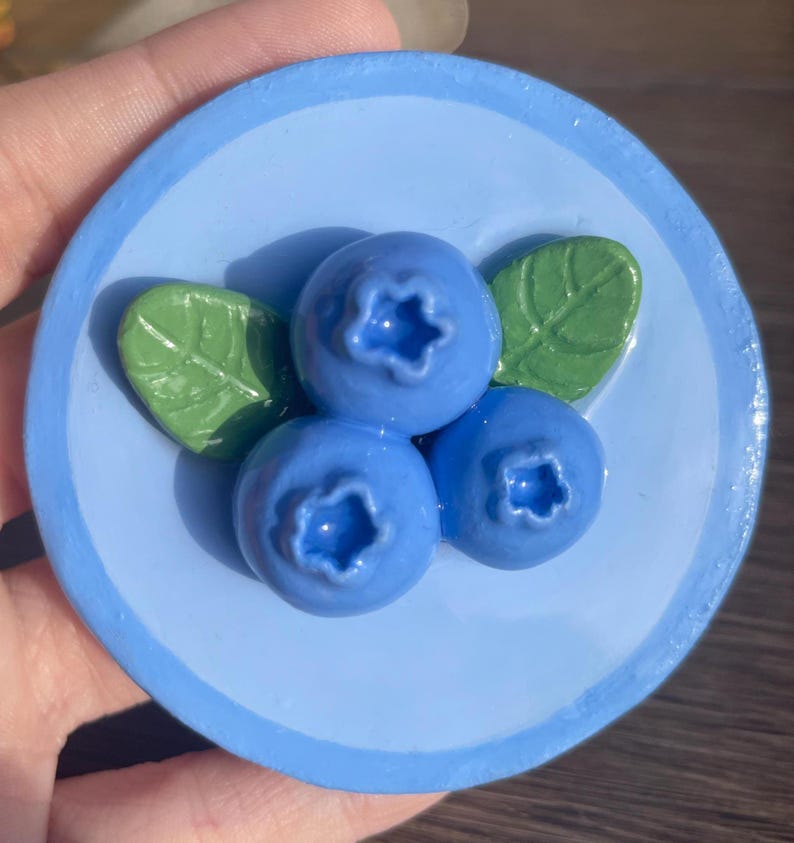Cute Handmade Clay Blueberry Round Jewelry Box Holder - Gift Idea ...