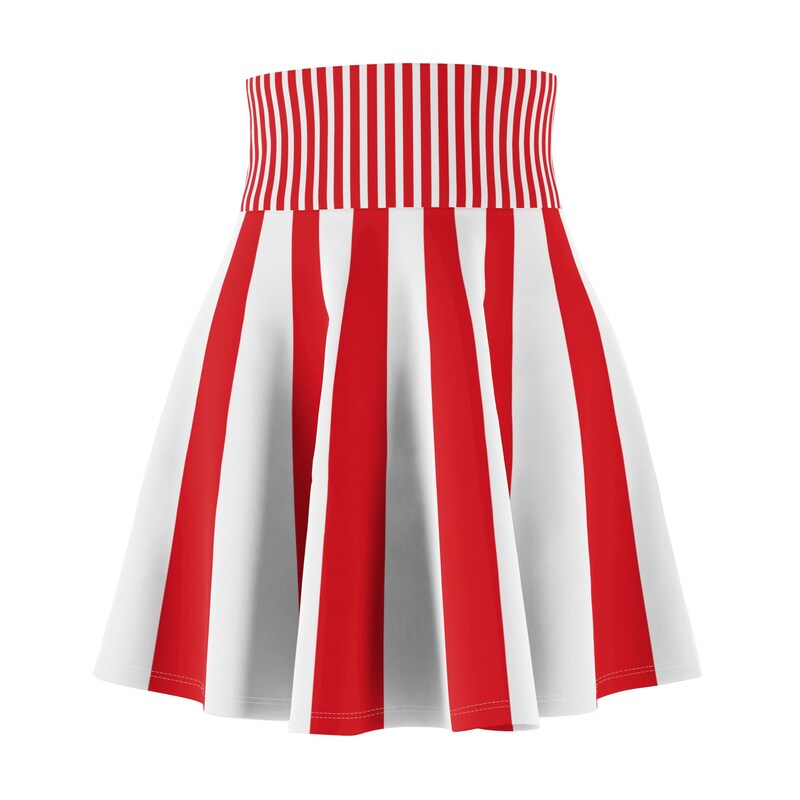 Red and White Striped Skirt - Etsy