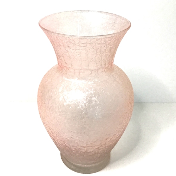 Crackle Glass Vase - Etsy